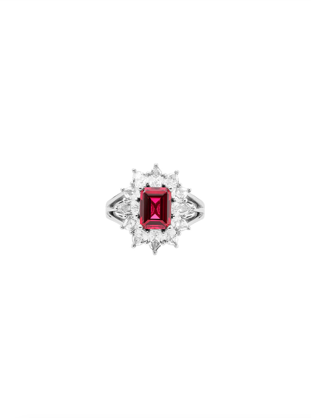 BENSON, LAB RED SAPPHIRE PINKY RING, SILVER – Dorsey