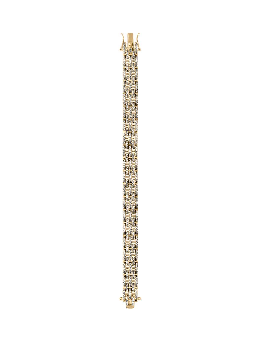 PETITE BENEDETTA BRACELET IN LAB WHITE SAPPHIRE, 18K GOLD COATED BRASS ...